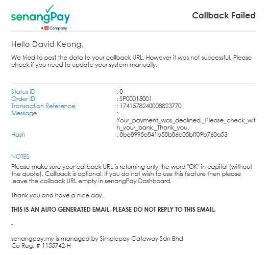 What is Callback URL and how to set it?